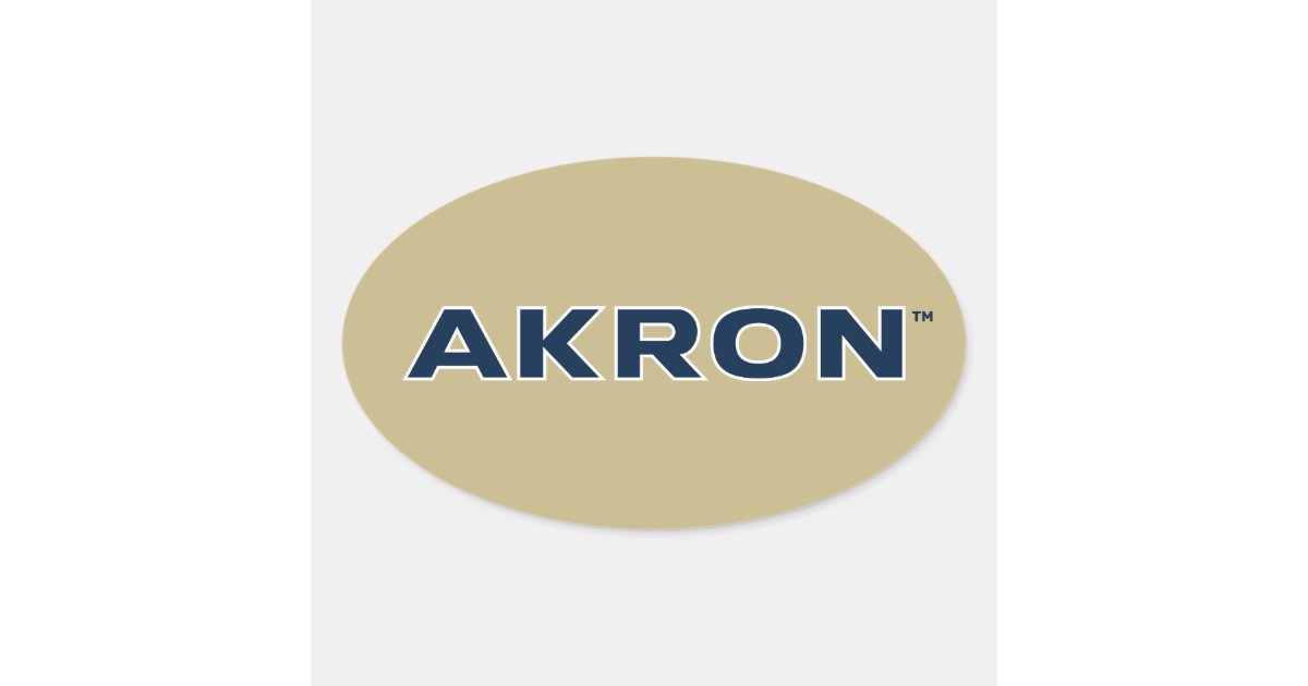 University of Akron | Akron Oval Sticker | Zazzle