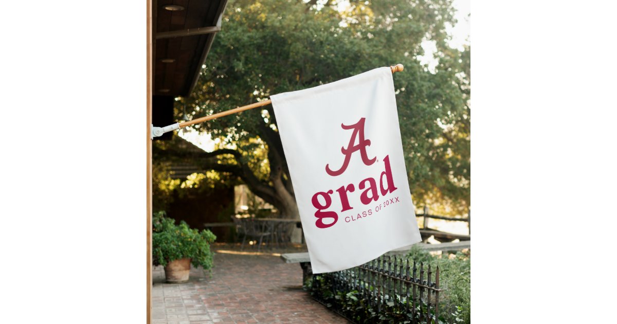 University of Alabama Graduation House Flag | Zazzle