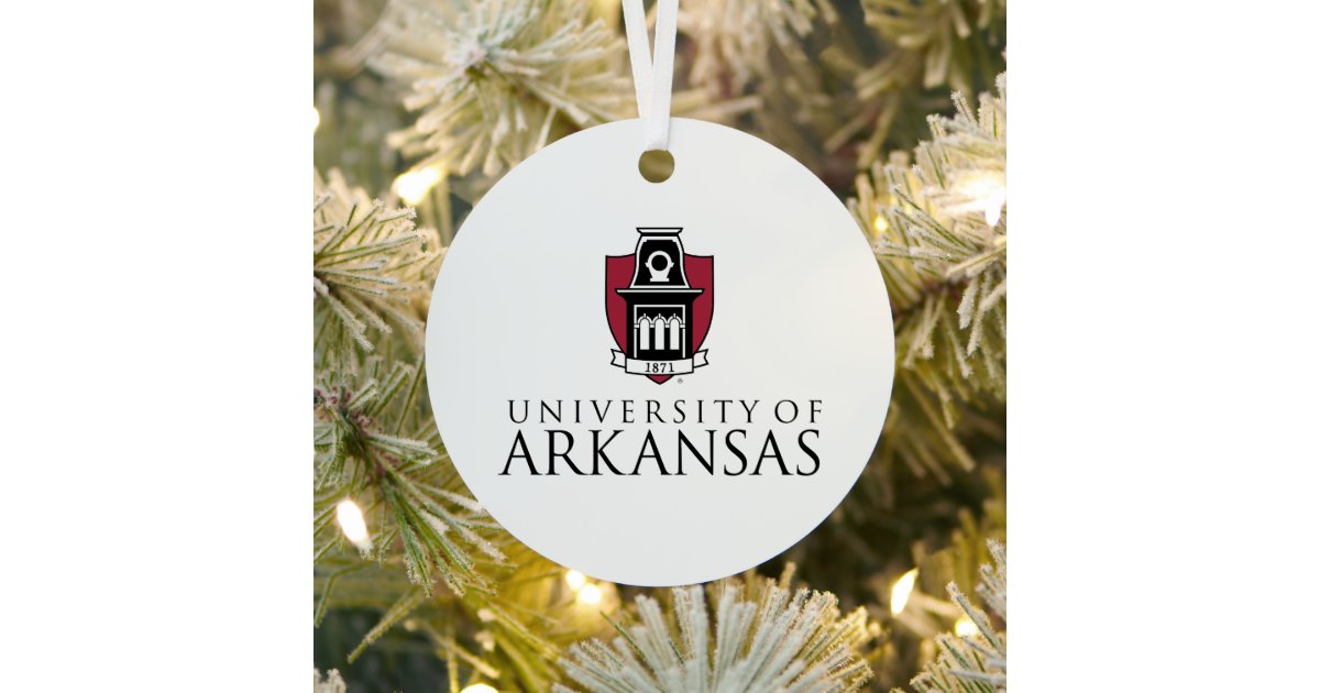 University of Arkansas Official Logo Metal Ornament | Zazzle
