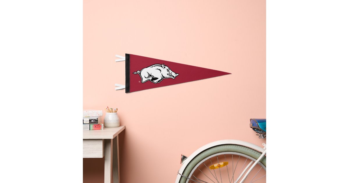 University of Arkansas Razorbacks Logo Pennant Flag | Zazzle