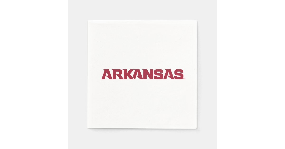 University of Arkansas Wordmark Logo Napkins | Zazzle