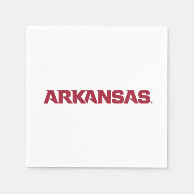 University of Arkansas Wordmark Logo Napkins | Zazzle