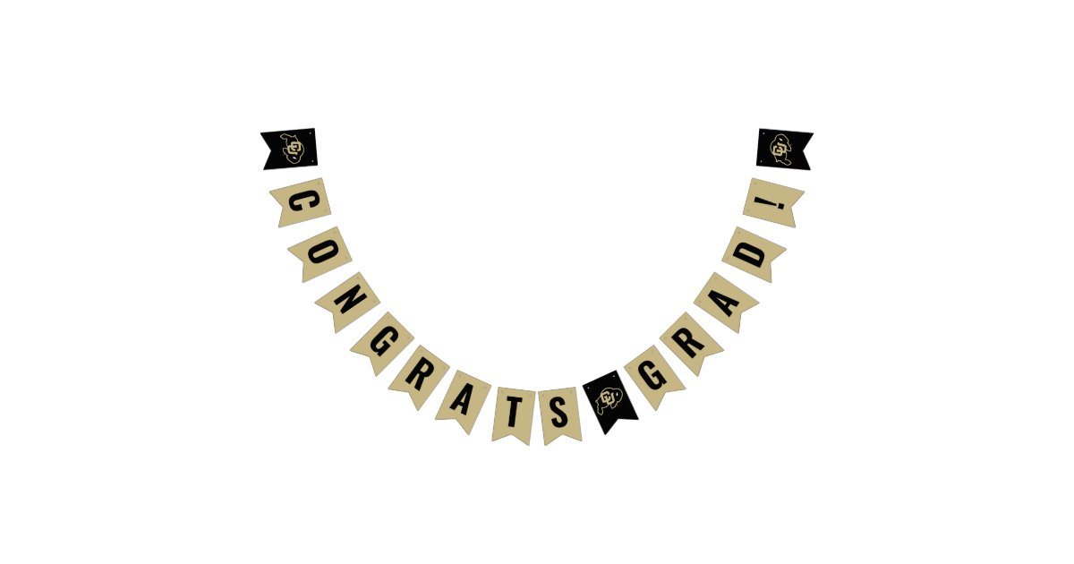 University of Colorado Graduate Bunting Flags | Zazzle