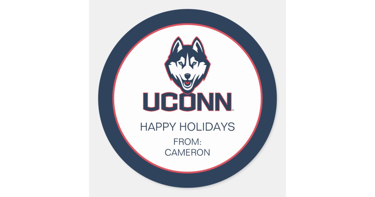 University of Connecticut | Huskies Classic Round Sticker | Zazzle