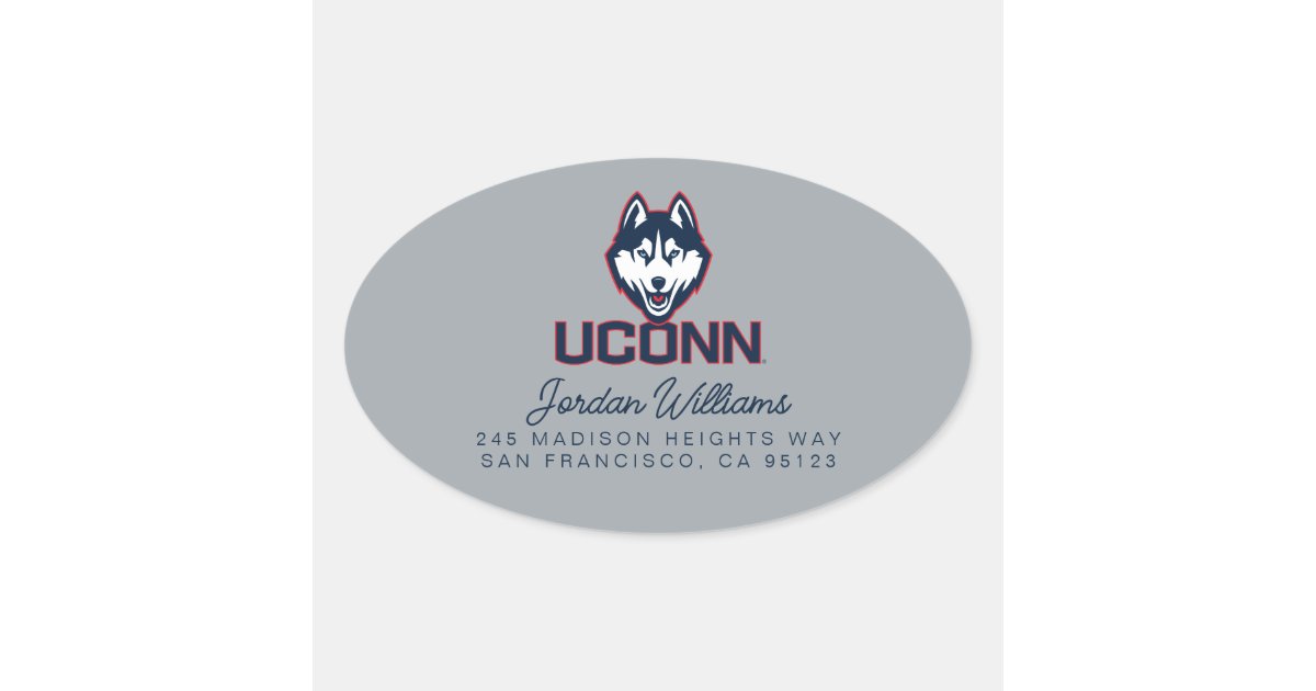 University of Connecticut | Huskies Oval Sticker | Zazzle