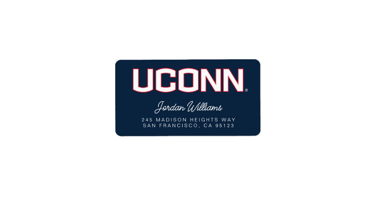 University of Connecticut | UCONN Label | Zazzle