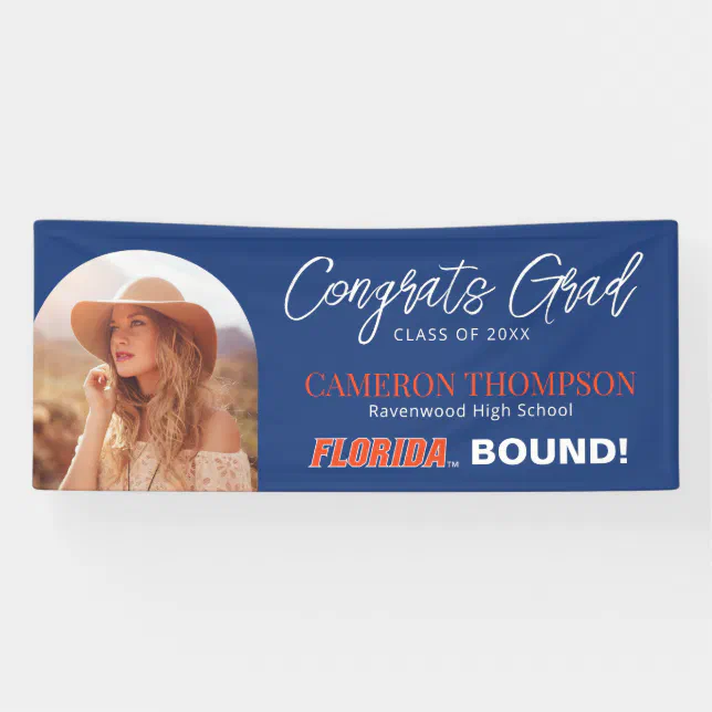 University of Florida Bound | Arch Photo Banner | Zazzle