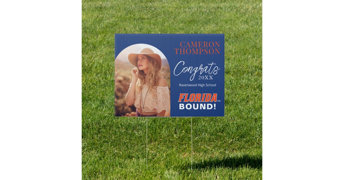 University of Florida Bound | Arch Photo Sign | Zazzle