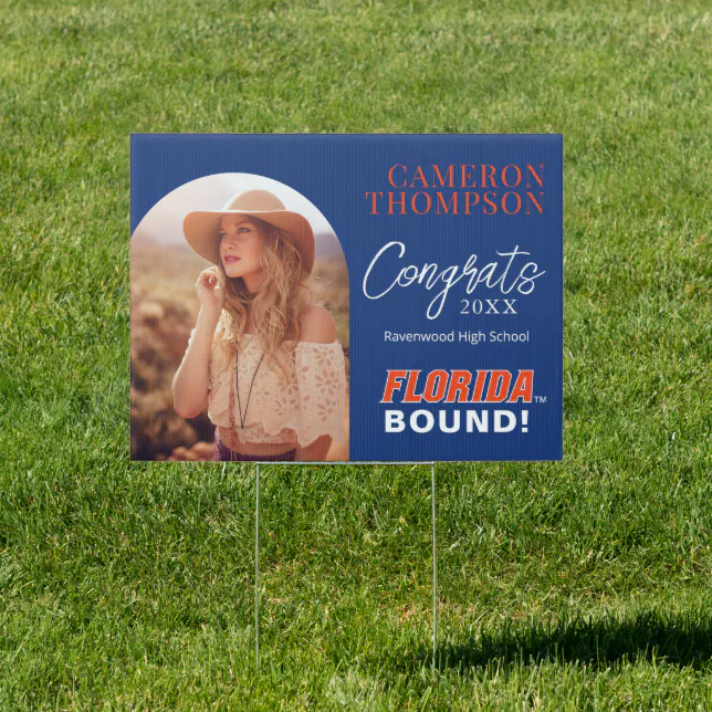 University of Florida Bound | Arch Photo Sign | Zazzle
