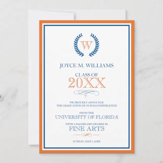 University of Florida Graduation Announcement | Zazzle
