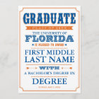University of Florida Graduation Announcement | Zazzle.com