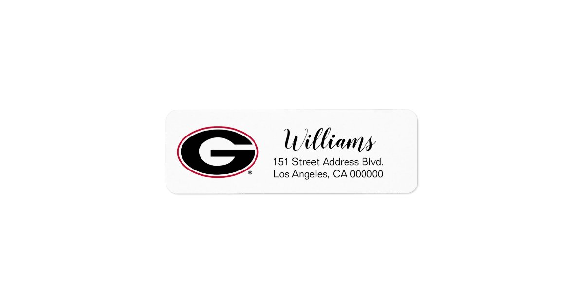 University of Georgia | Holiday Label | Zazzle
