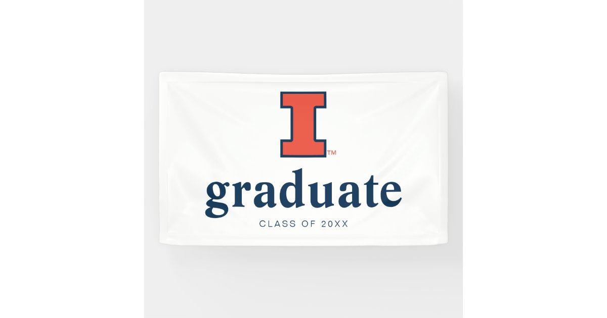 University of Illinois Block "I" Logo Banner | Zazzle