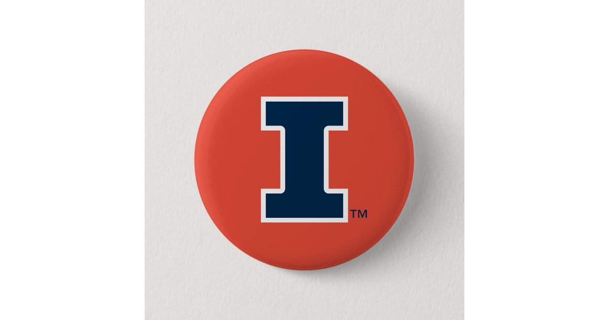 University of Illinois Block "I" Logo Button | Zazzle