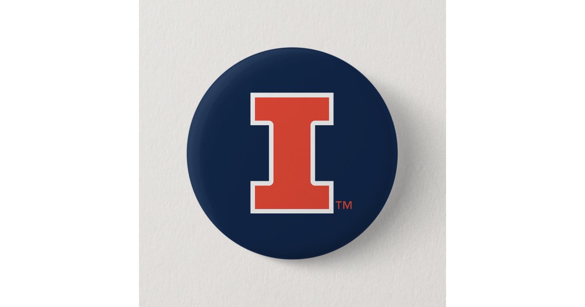 University of Illinois Block "I" Logo Button | Zazzle