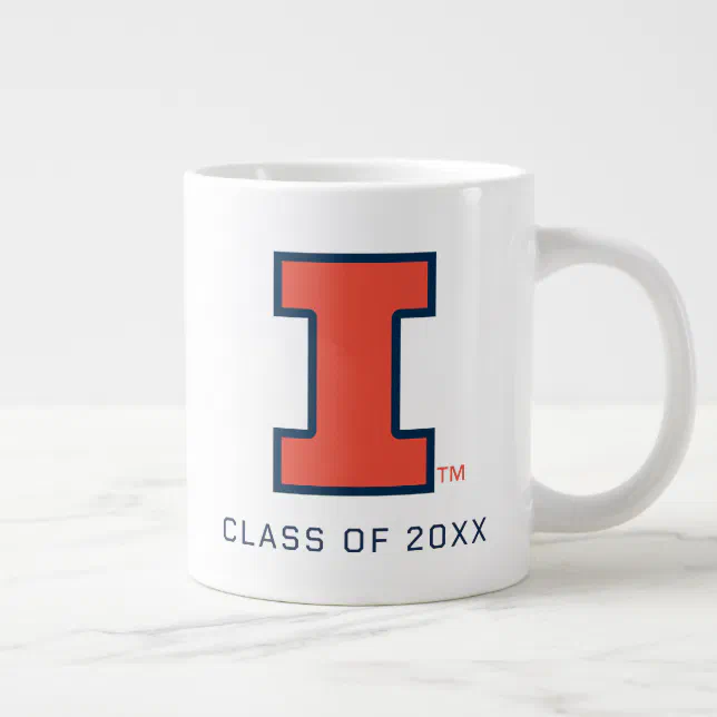 University of Illinois Block "I" Logo Giant Coffee Mug | Zazzle