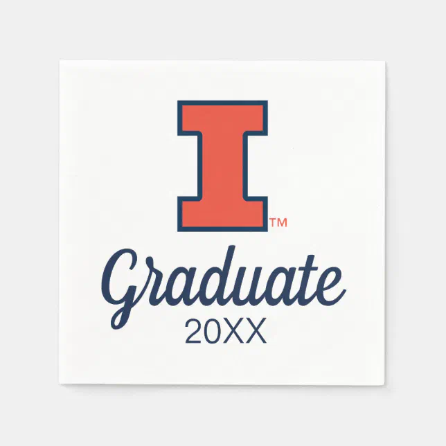 University of Illinois Block "I" Logo Napkins | Zazzle