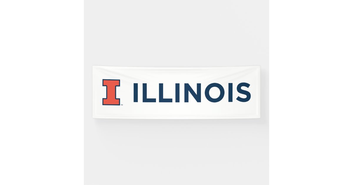 University of Illinois Logo and Wordmark Combinati Banner | Zazzle