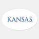 University of Kansas Text Logo Oval Sticker | Zazzle