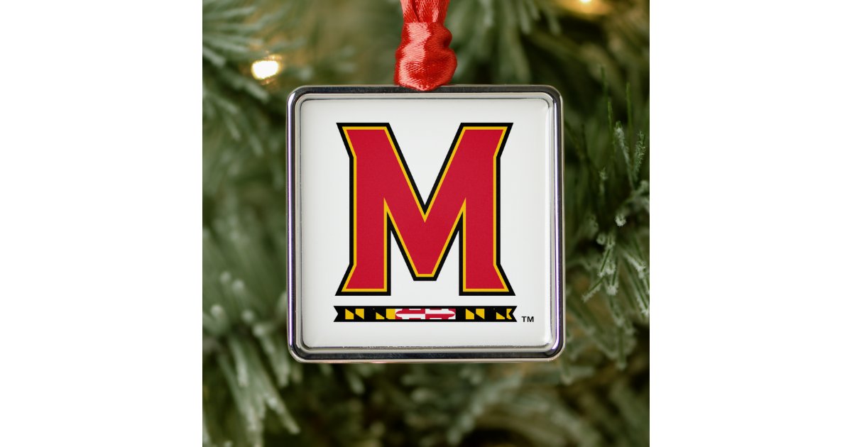 University of Maryland "M" Logo Metal Ornament | Zazzle