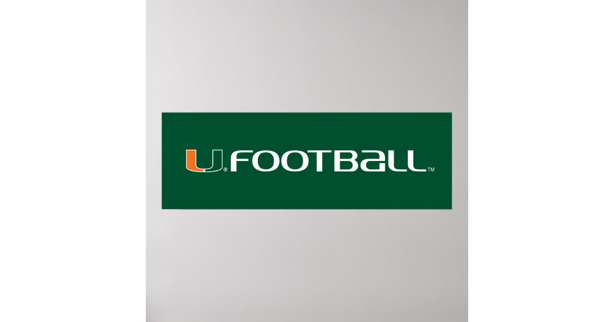 University of Miami Football Poster | Zazzle