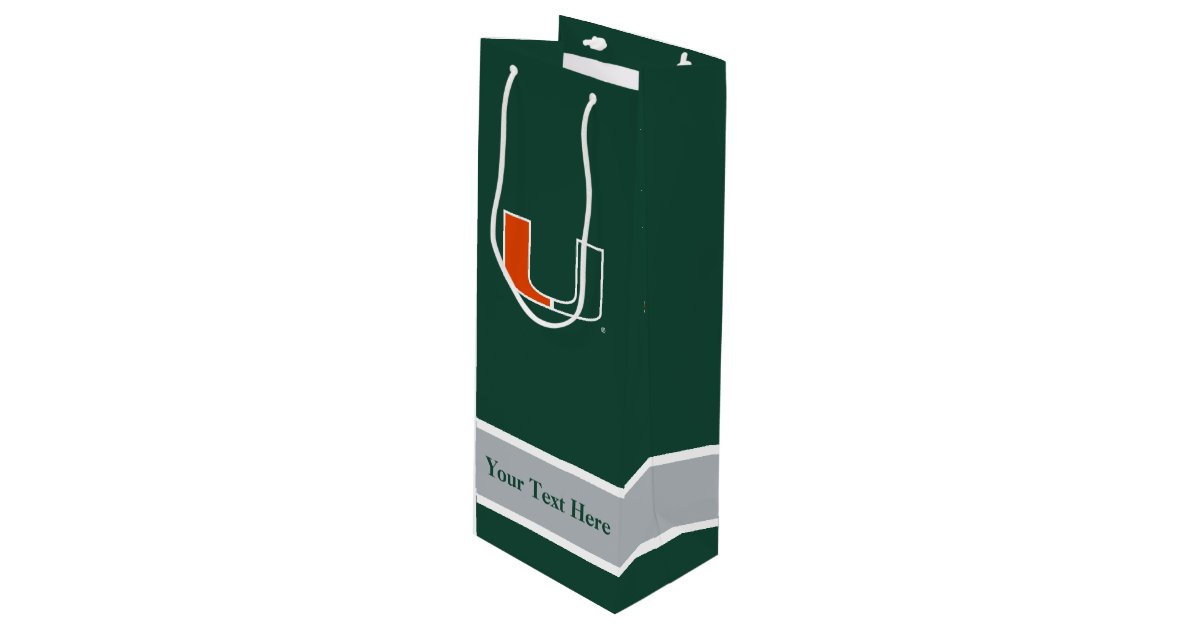University of Miami Gift Bag - Bottle | Zazzle