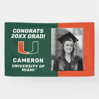 University of Miami Graduate Banner | Zazzle