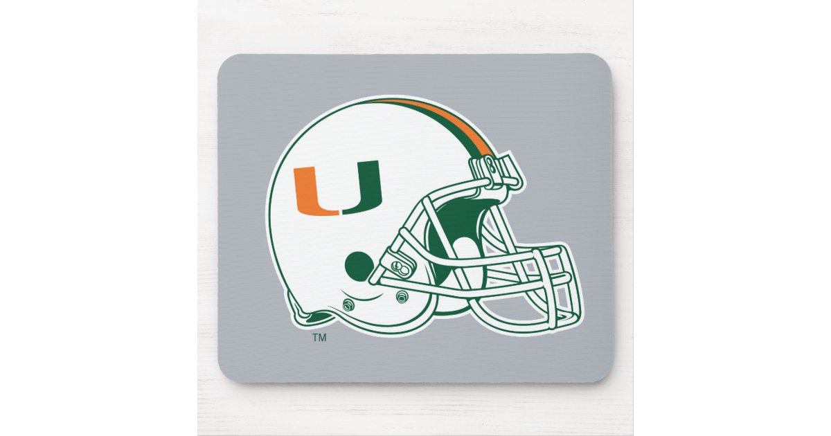 University of Miami Helmet Mouse Pad | Zazzle