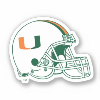 University of Miami Helmet Sticker | Zazzle