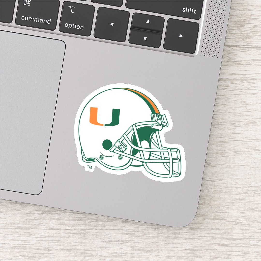 University of Miami Helmet Sticker | Zazzle