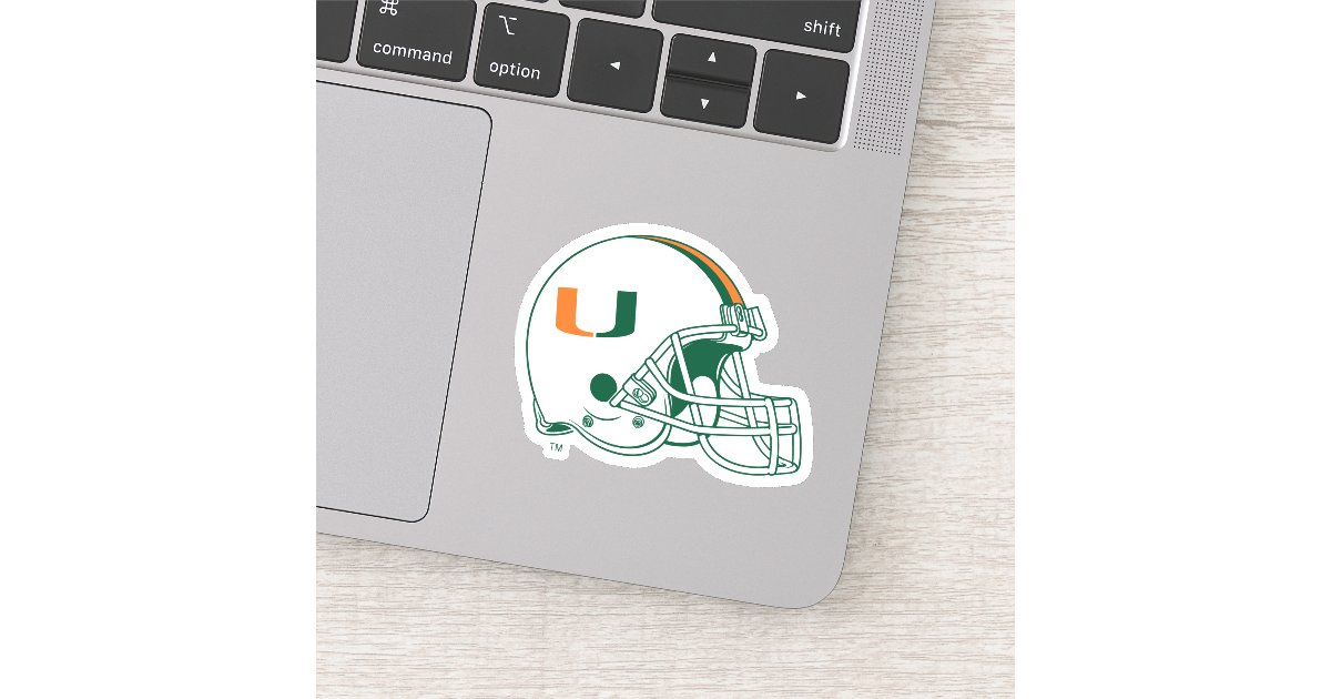 University of Miami Helmet Sticker | Zazzle