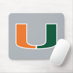 University of Miami U Mouse Pad | Zazzle