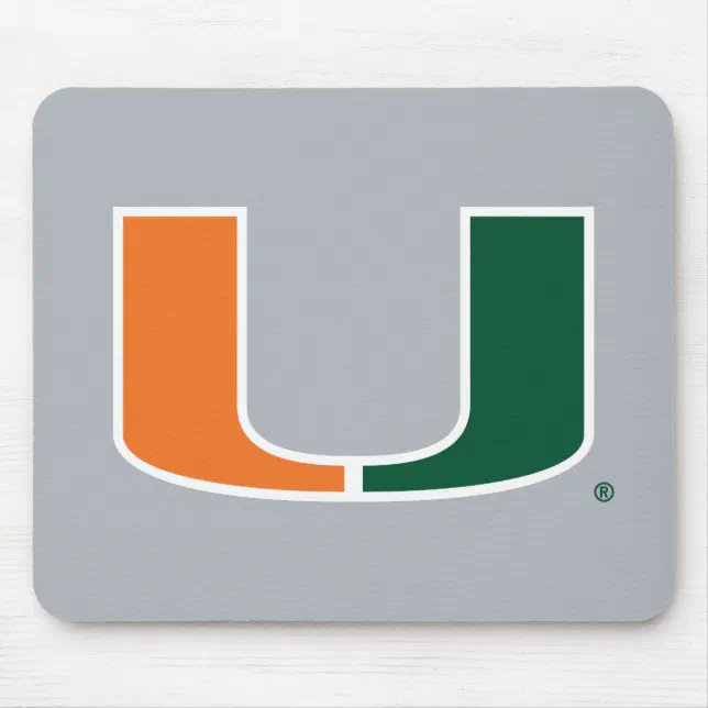 University of Miami U Mouse Pad | Zazzle