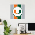 University of Miami U Poster | Zazzle