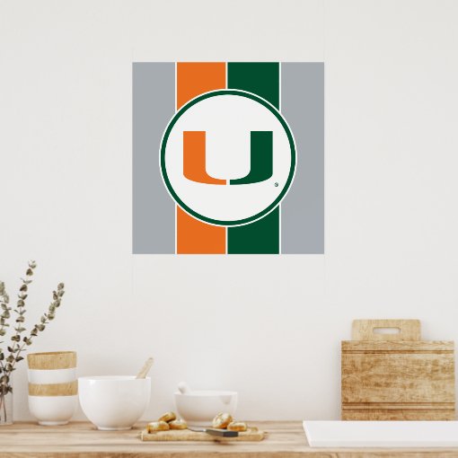 University of Miami U Poster | Zazzle