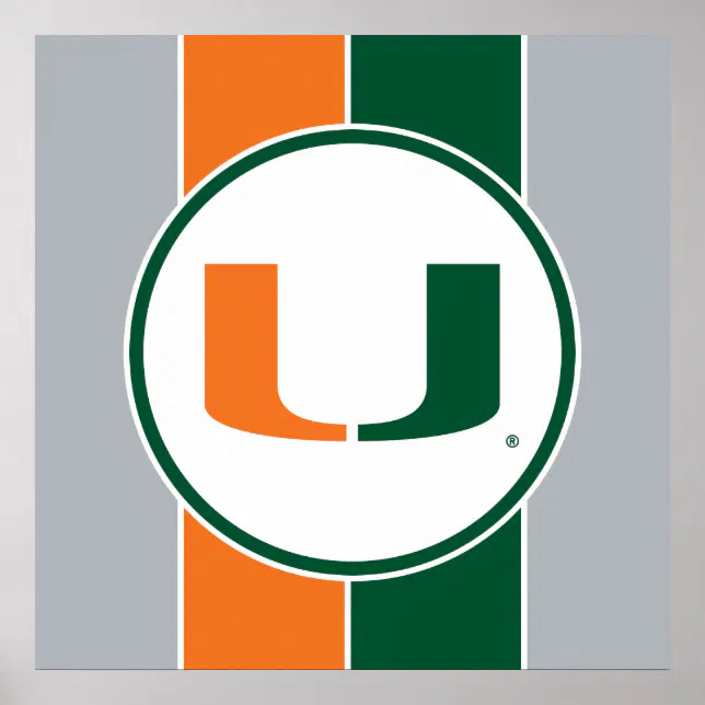 University of Miami U Poster | Zazzle