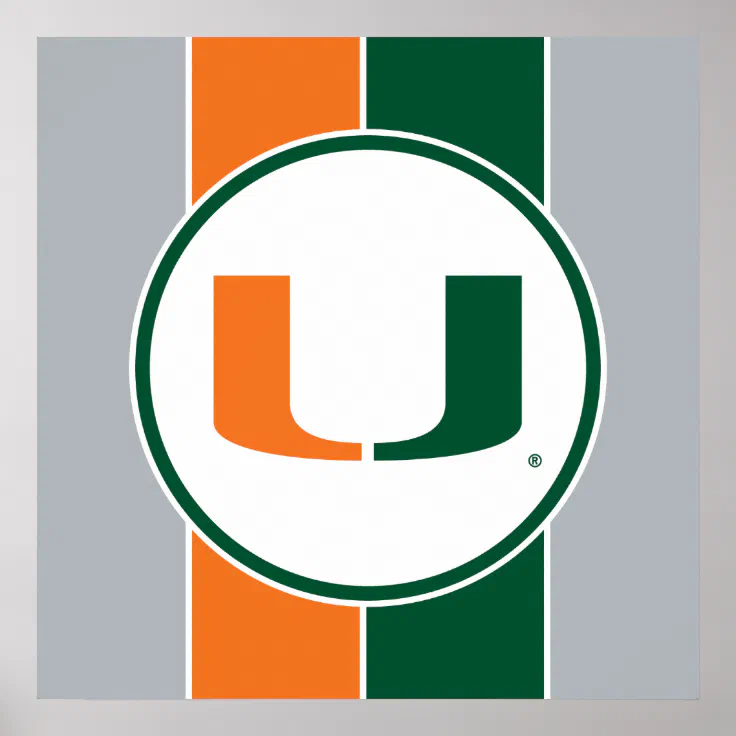 University of Miami U Poster | Zazzle
