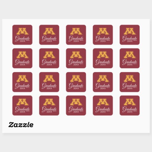 University of Minnesota Graduate Square Sticker | Zazzle