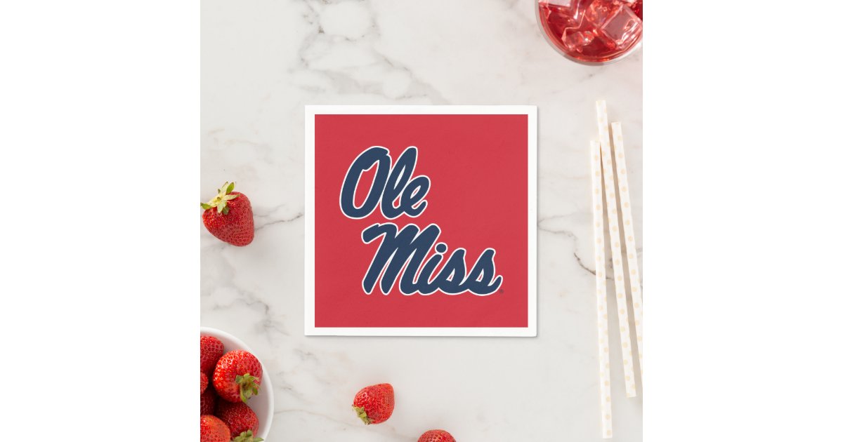 University of Mississippi | Ole Miss Script Napkins | Zazzle