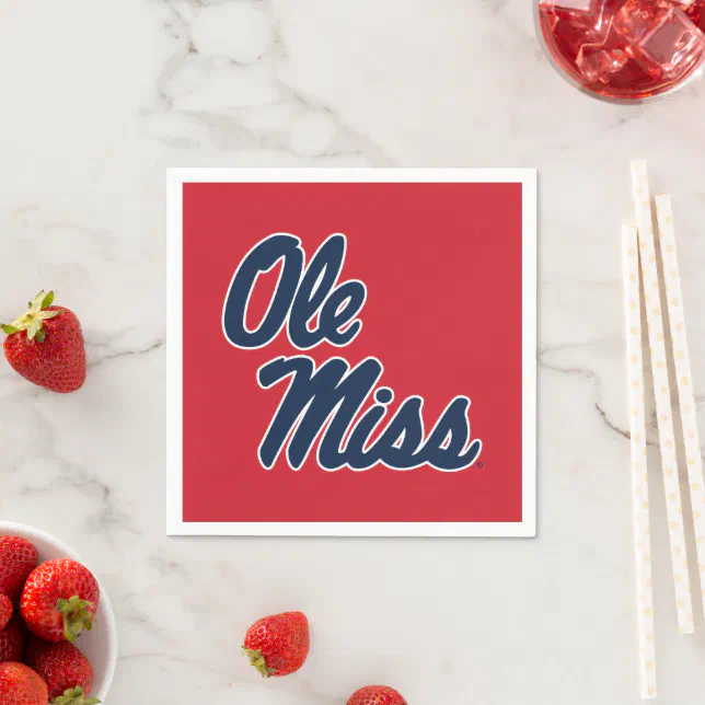 University of Mississippi | Ole Miss Script Napkins | Zazzle