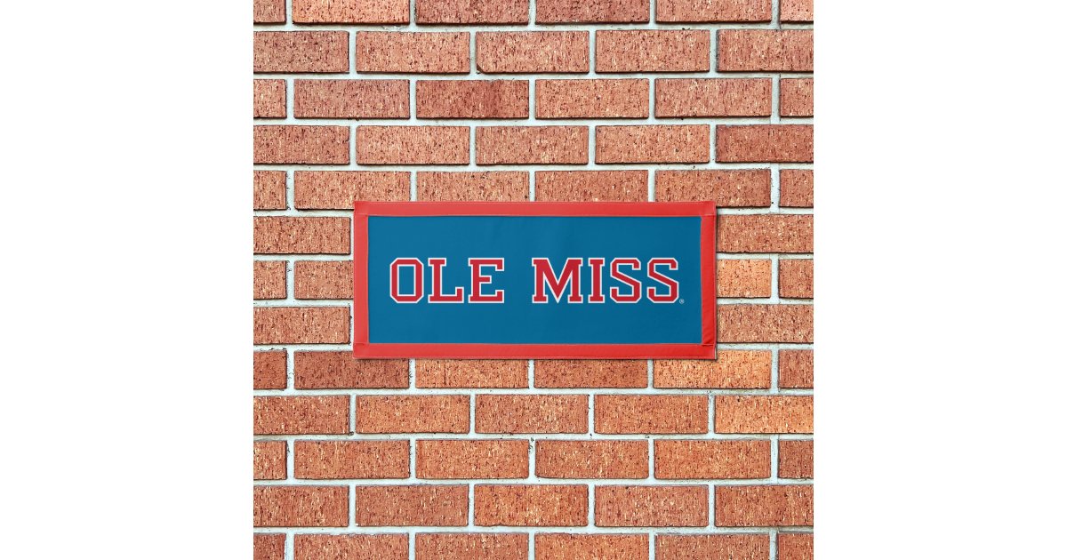 University of Mississippi | Ole Miss Wordmark Pennant | Zazzle