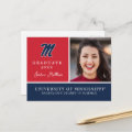 University of Mississippi | Script M Announcement Postcard | Zazzle