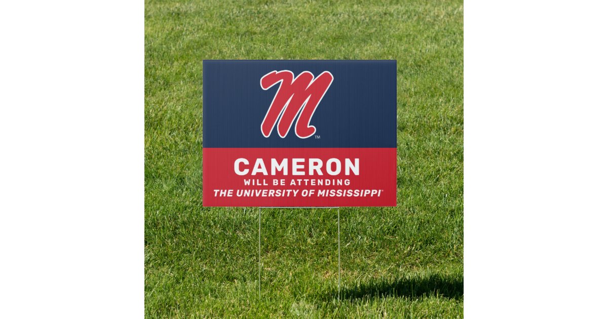 University of Mississippi | Script M Sign | Zazzle