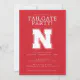 University of Nebraska Football Tailgate Party Invitation | Zazzle