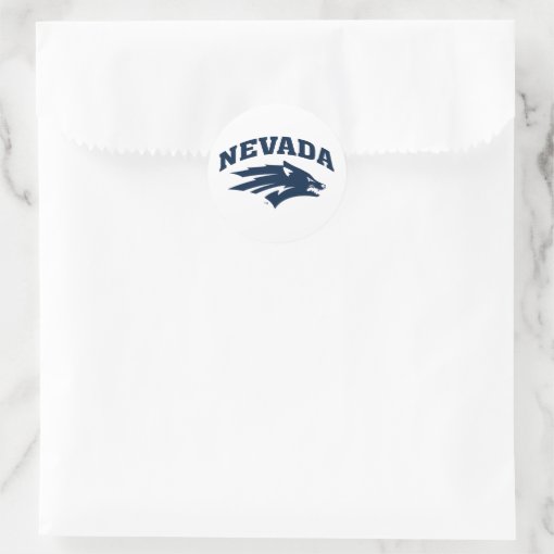 University of Nevada Sport Wolf Logo Classic Round Sticker | Zazzle