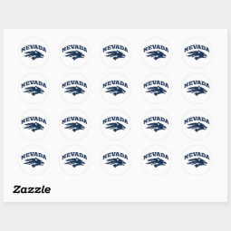 University of Nevada Sport Wolf Logo Classic Round Sticker | Zazzle