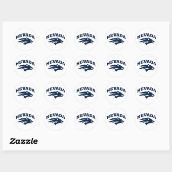 University of Nevada Sport Wolf Logo Classic Round Sticker | Zazzle