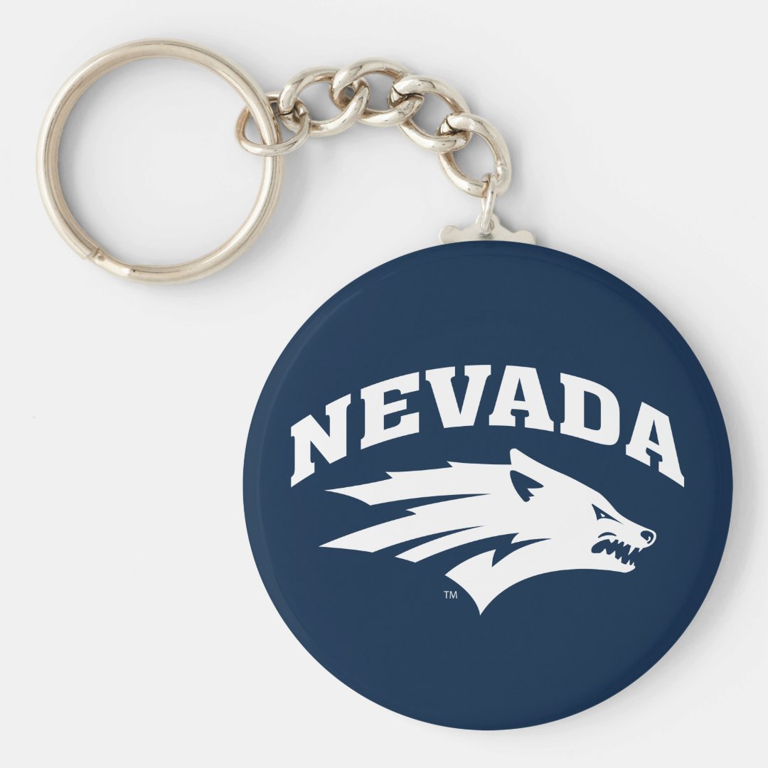 University of Nevada Sport Wolf Logo Keychain | Zazzle