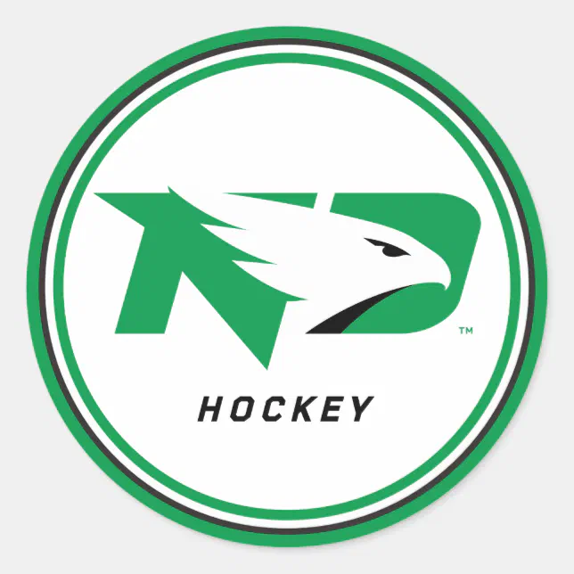 University of North Dakota Hockey Classic Round Sticker | Zazzle