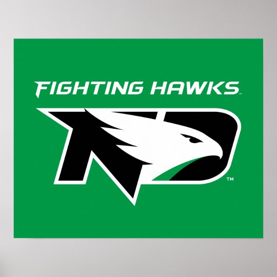 University of North Dakota with Logo Poster | Zazzle.com